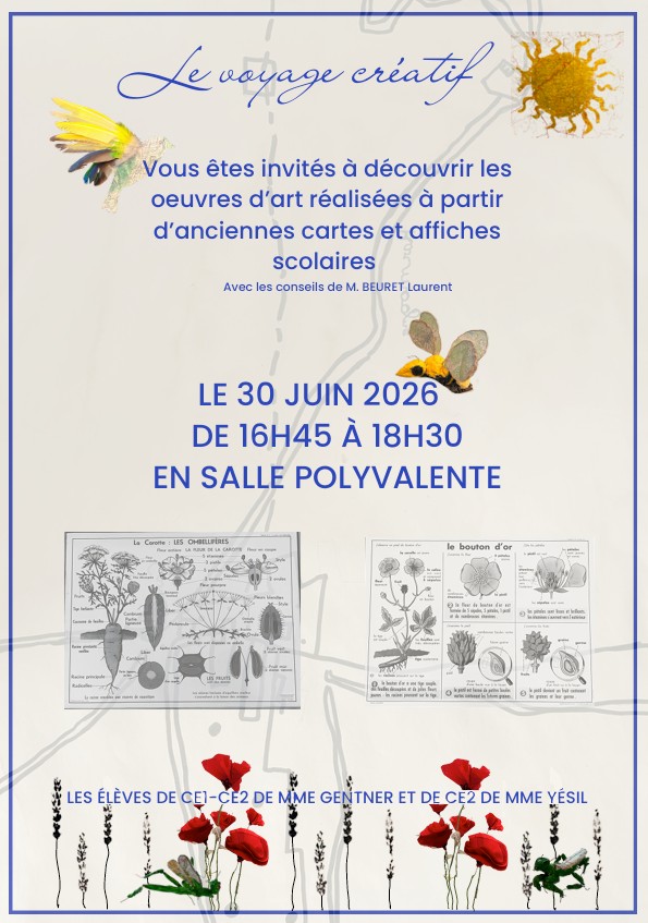 Exposition d'oeuvres d'art sur le thème du voyage - Ecole élémentaire ...